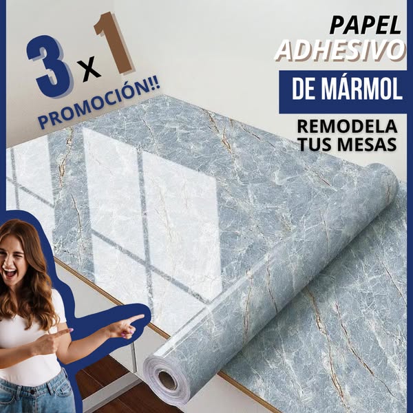 ROLLO DE MARMOL ADHESIVO PREMIUM - RESISTENTE AL CALOR Y HUMEDAD - ENV ...